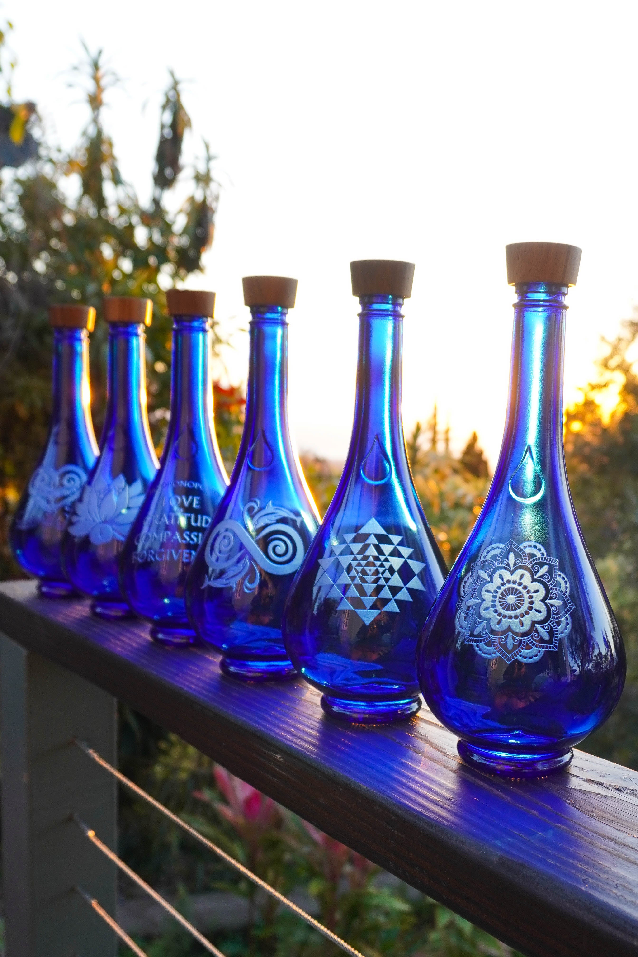 Genie Sandblasted Big Water Drop – Blue Bottle Love